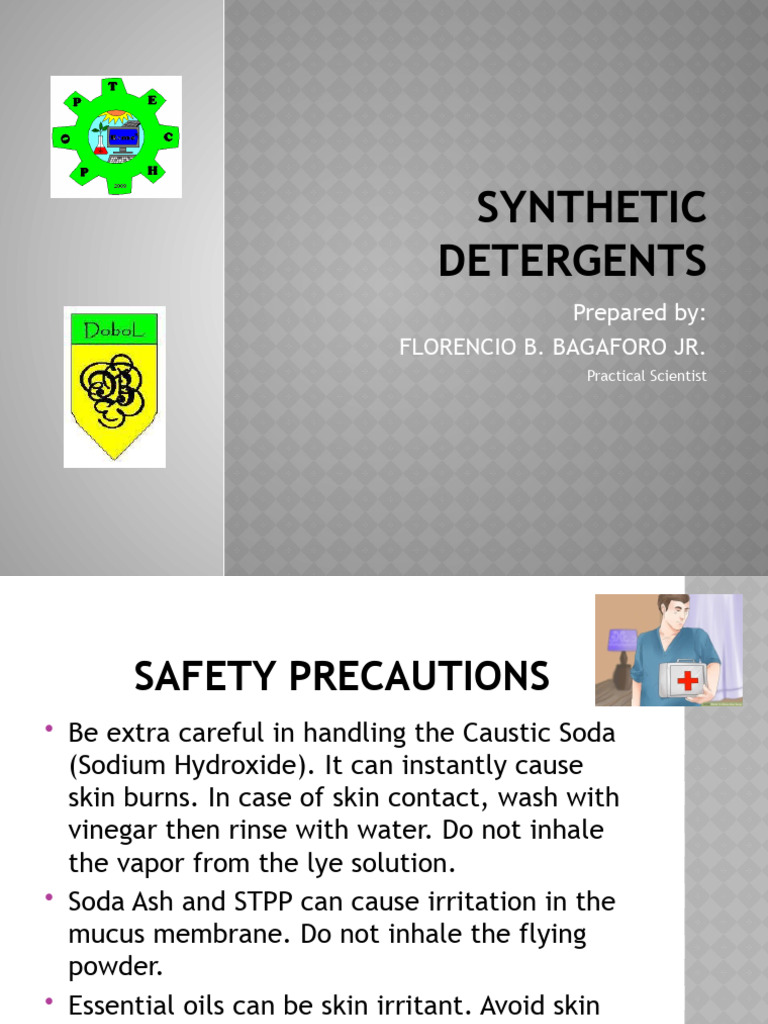 Synthetic Detergent Production Guide | PDF | Sodium Hydroxide | Sodium