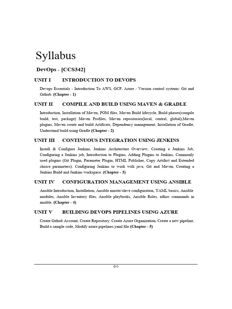 DevOps Syllabus: AWS, Jenkins, Ansible | PDF | Computers
