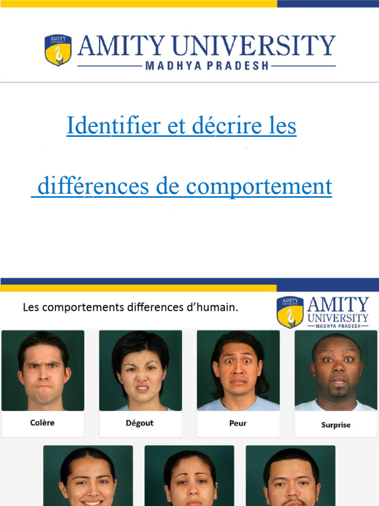 Identifier Et Décrire Les Différences de Comportement - SEM5 | PDF | Arts du langage et discipline