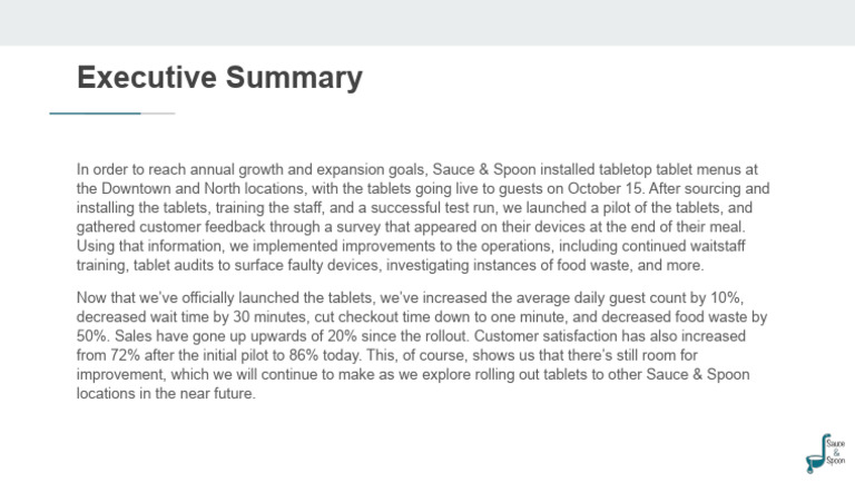 Executive Summary Exemplar | PDF