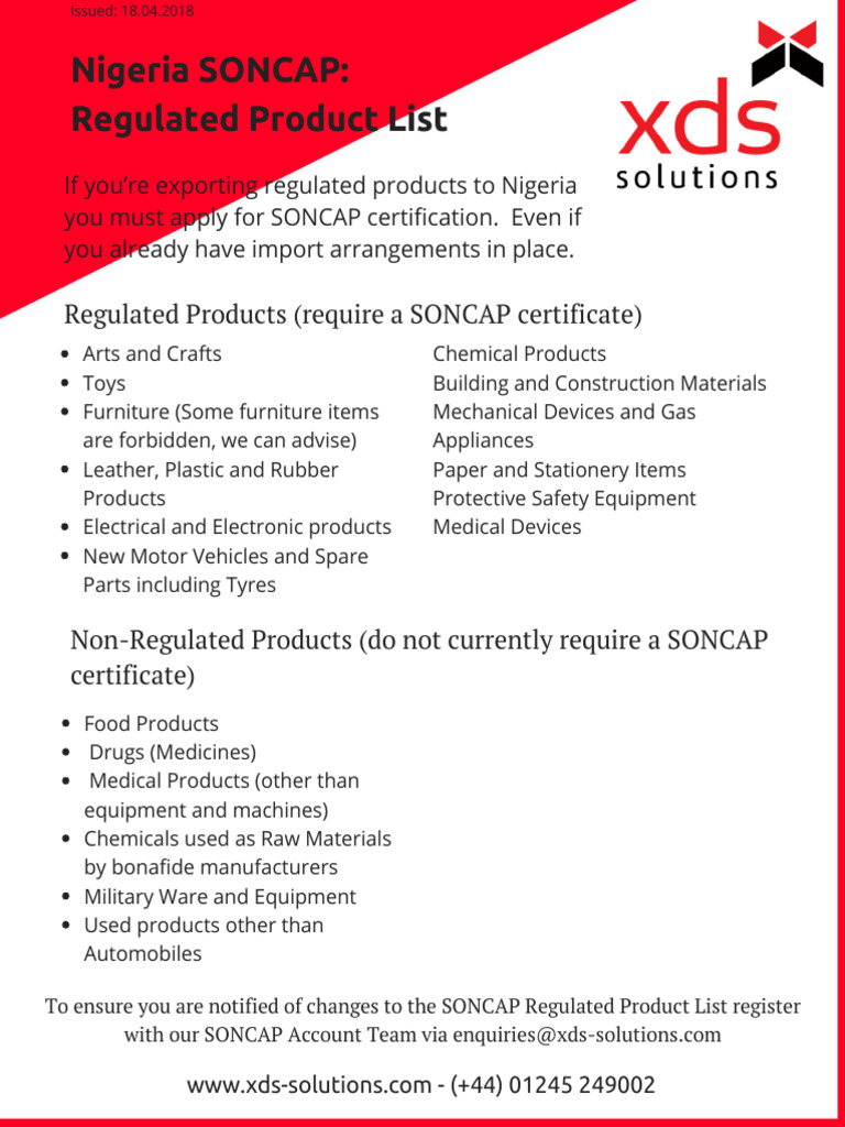 SONCAP Regulated Products | PDF | Computers