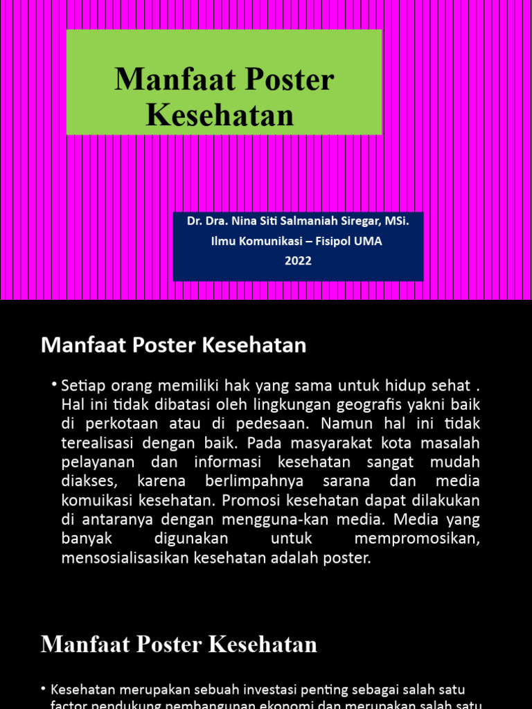 Manfaat Poster Kesehatan | PDF | Karier & Perkembangan
