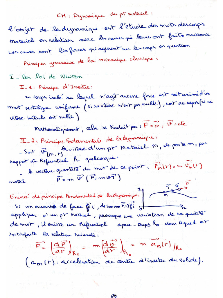 Chapitre 3 Dynamique Du Point Matériel | PDF