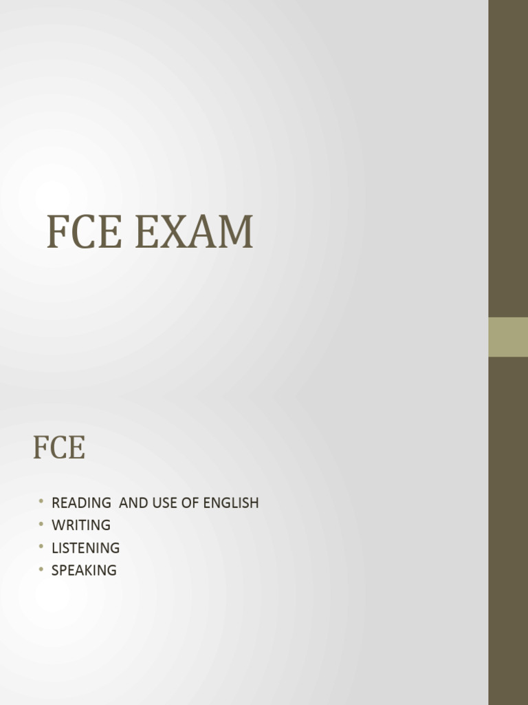 Fce Exam | PDF | Multiple Choice | English Language