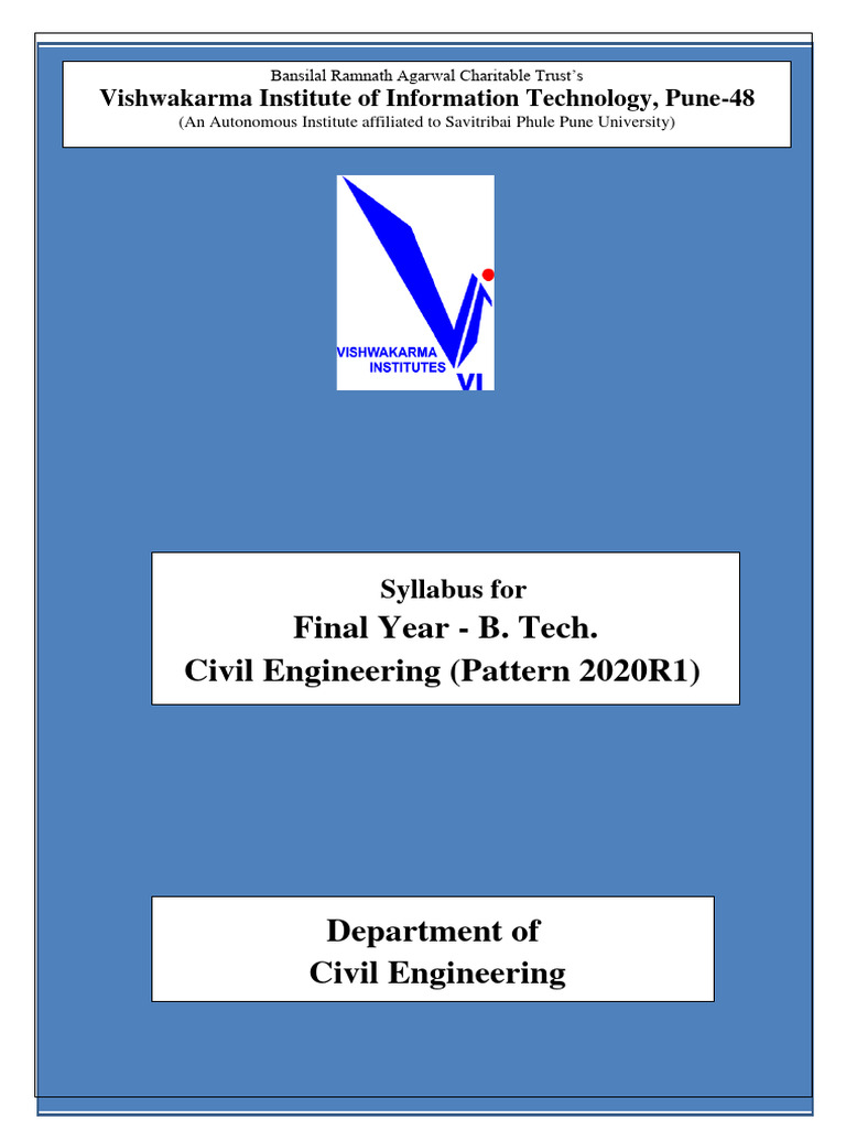 Civil Engineering Final Year Syllabus | PDF | Engineering | Science