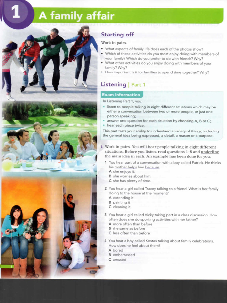 FCE Student's Book Units 1 and 2 | PDF