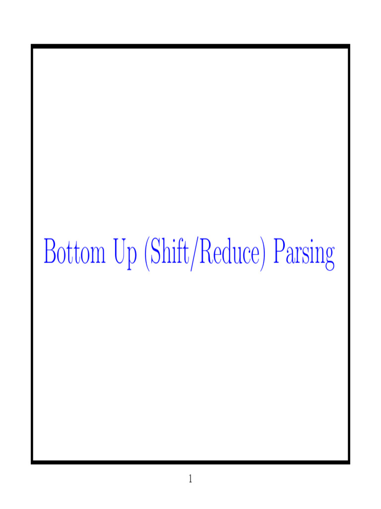 Bottomup | PDF | Parsing | Mathematical Logic
