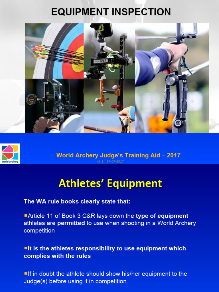 Equipment Inspection 2017 | PDF | Bow And Arrow | Archery