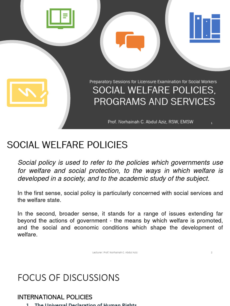 Social Welfare Policies and Programs Overview | PDF | Domestic Violence ...