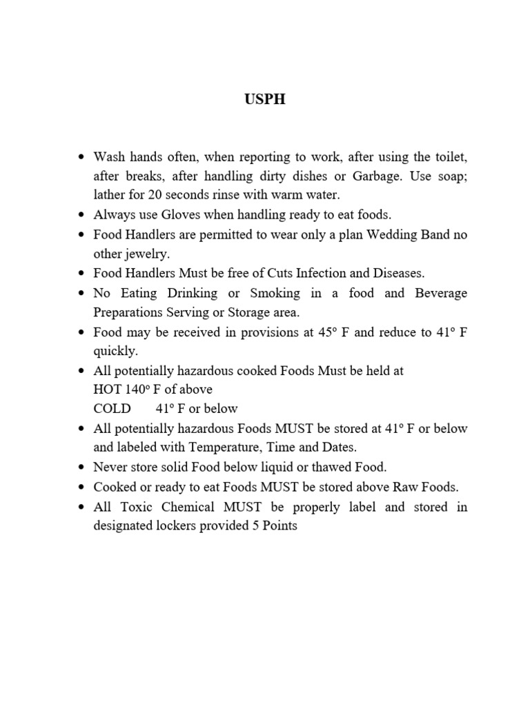 USPH | PDF | Tableware