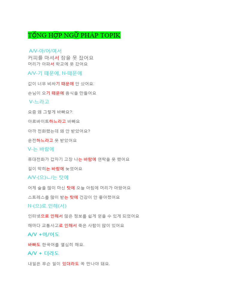 T NG H P NG Pháp Topik 3 | PDF