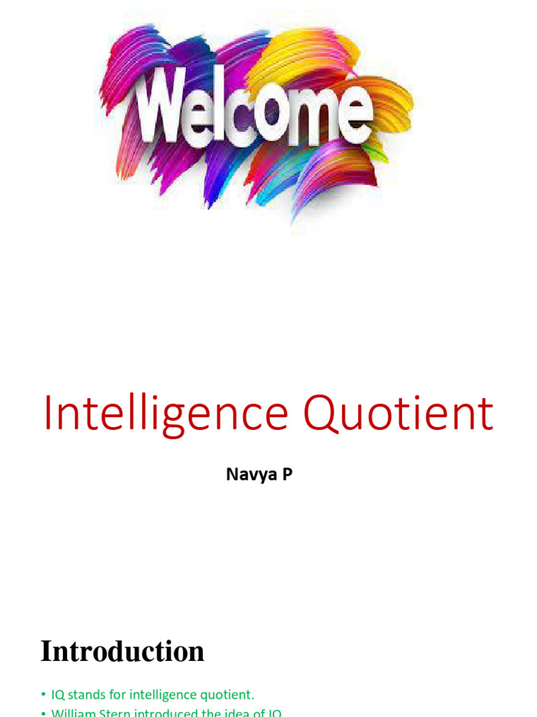 Intelligence Quotient | PDF | Intelligence Quotient | Intelligence