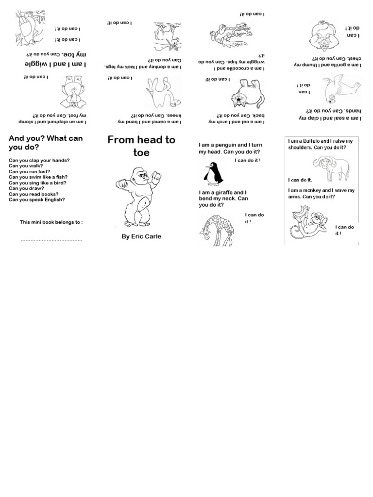 Mini Books From Head To Toe | PDF