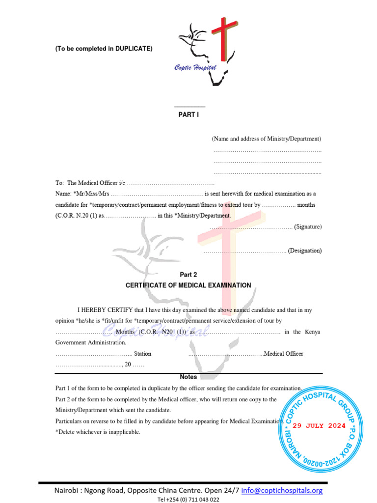 Medical Form | PDF | Public Services | Health Sciences