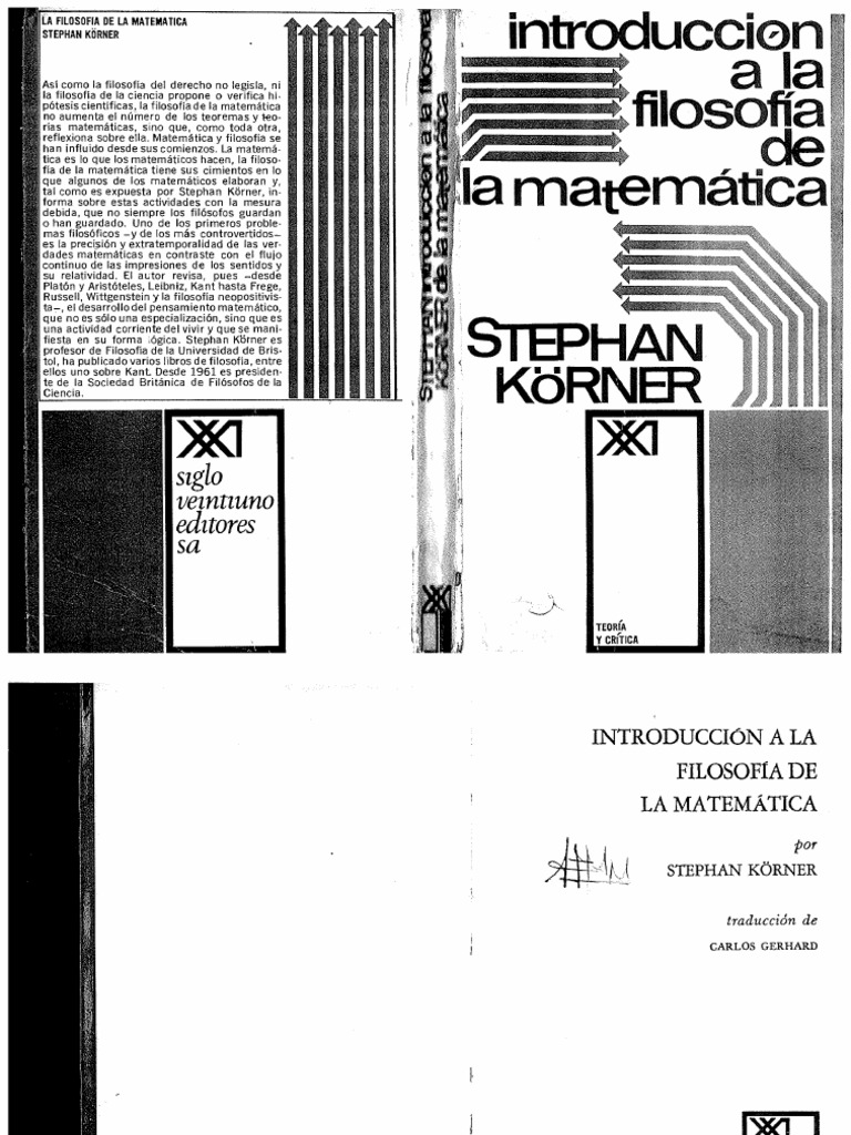La Filosofía de La Matemática - Stephan Korner | PDF | Platón | Matemáticas