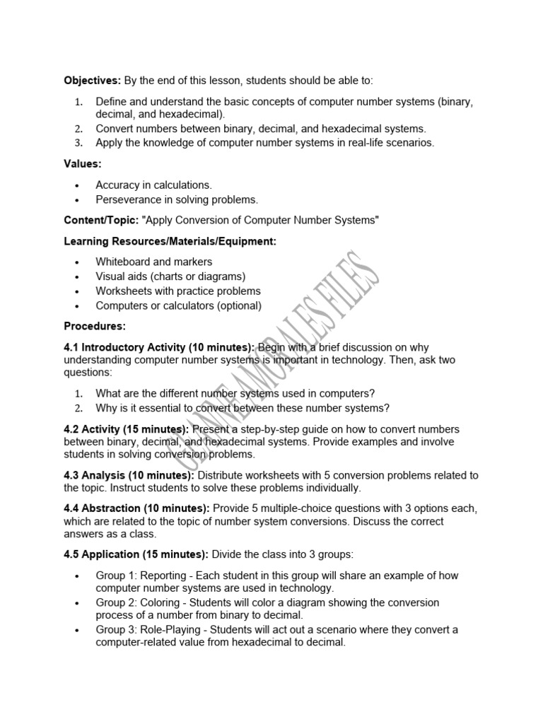 Computer Number Systems Conversion Guide | PDF | Cognition | Arithmetic