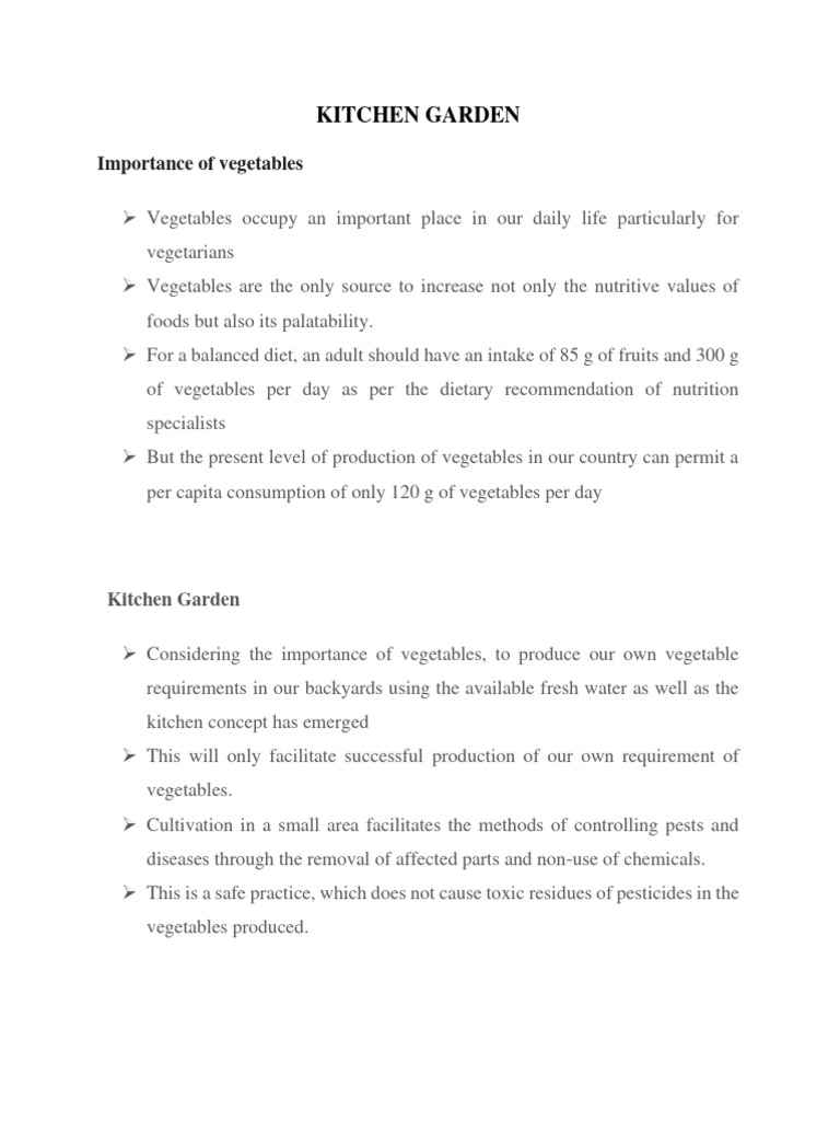 Kitchen Garden | PDF | Vegetables | Sowing