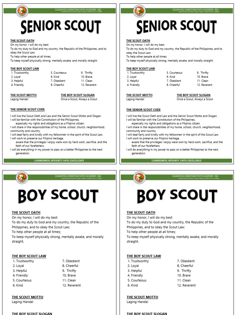 Scout Oath and Law Overview | PDF | Boy Scouts Of America | Scouting