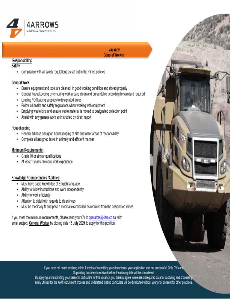 Advert General Worker July 2024 | PDF