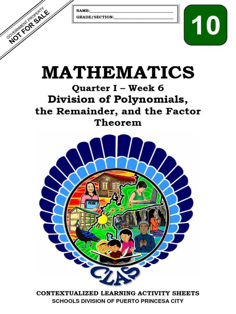 Mathematics10 - Qi - Clas6 - Division-of-PolynomialsThe ...