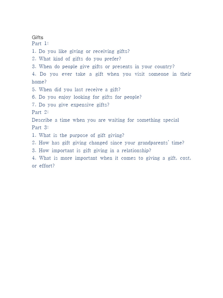 Insights on Gift Giving Practices | PDF