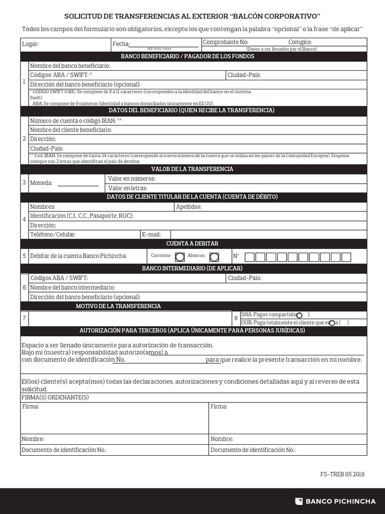 Footer Varios Docs y Formularios Formulario Emision Cheques Exterior ...