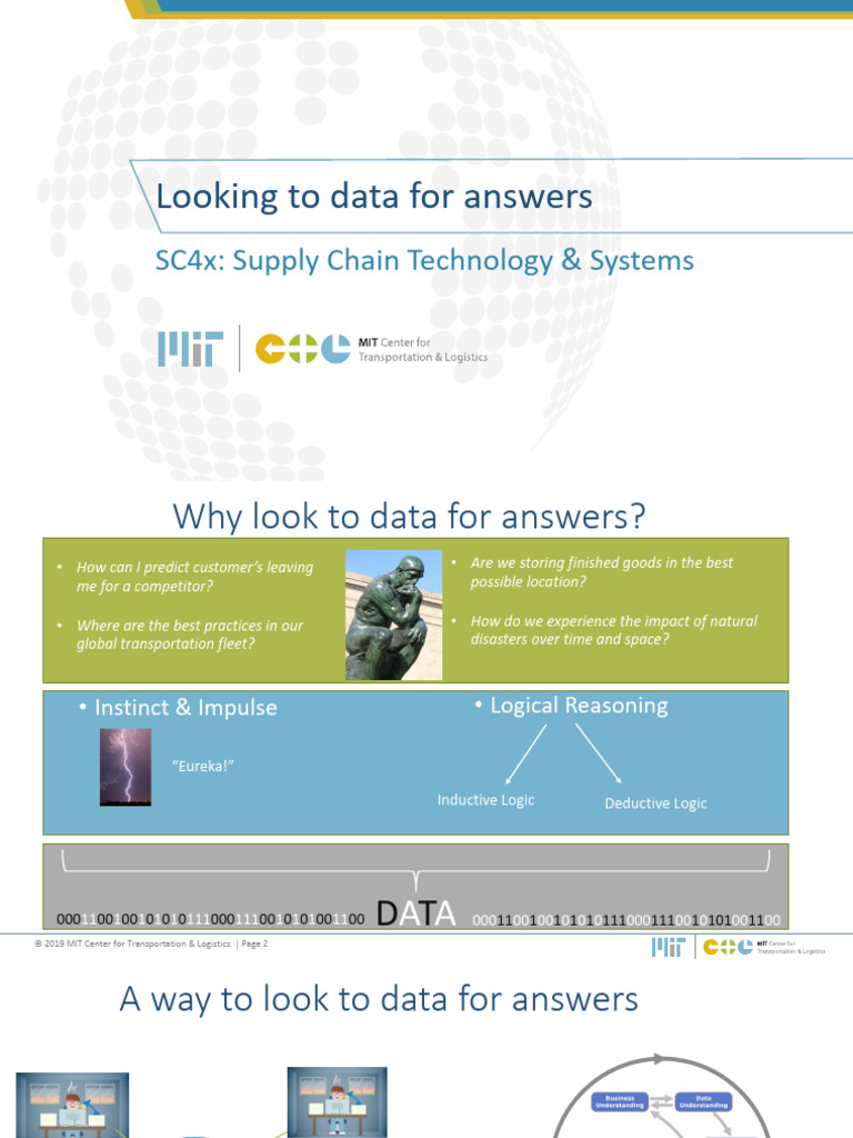 SC4x W1L1 Looking To Data For Answers | PDF | Logistics | Supply Chain