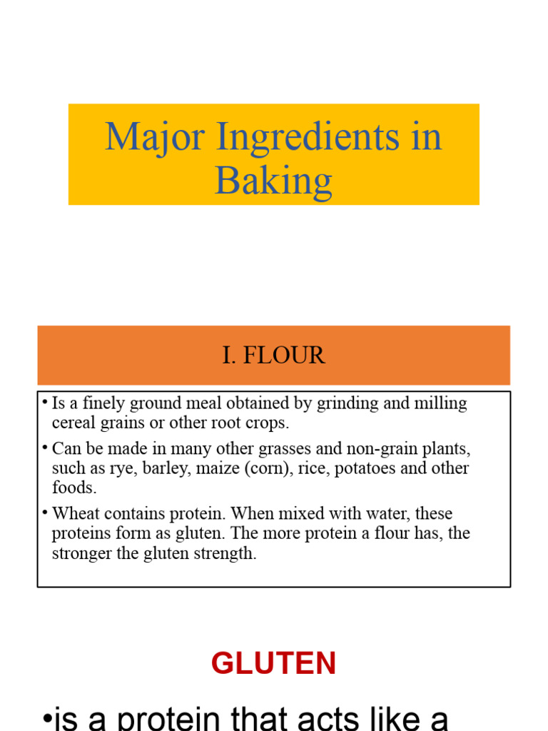 Essential Baking Ingredients Explained | PDF | Flour | Breads