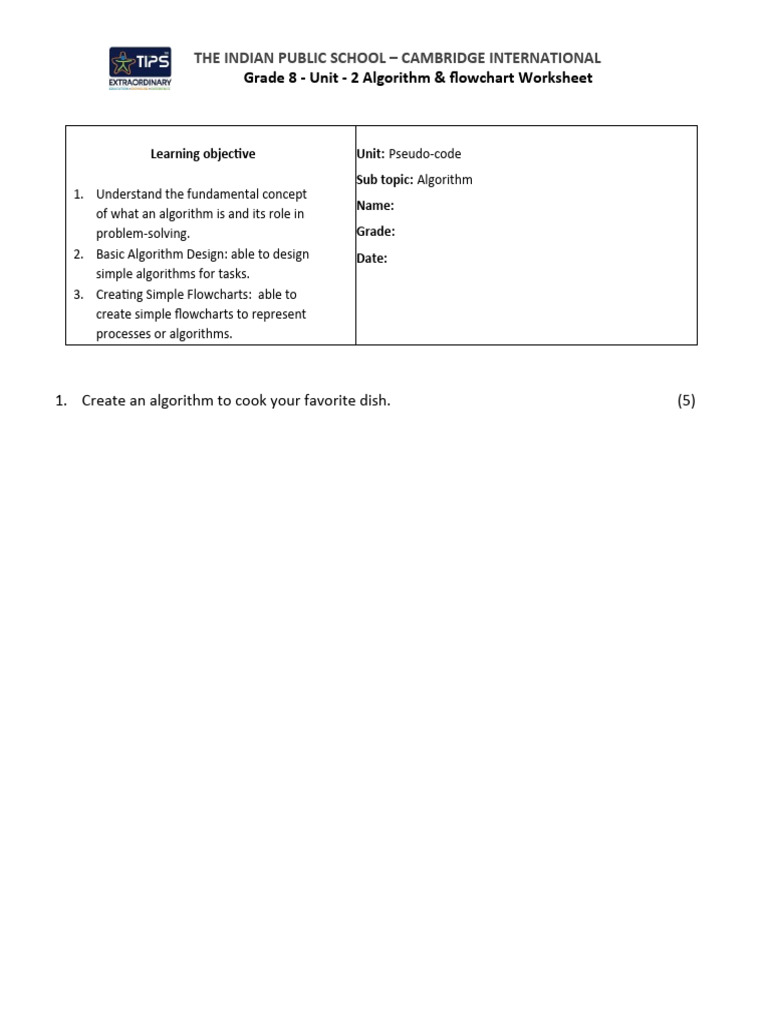 Grade 8 Algorithms & Flowcharts | PDF | Computers