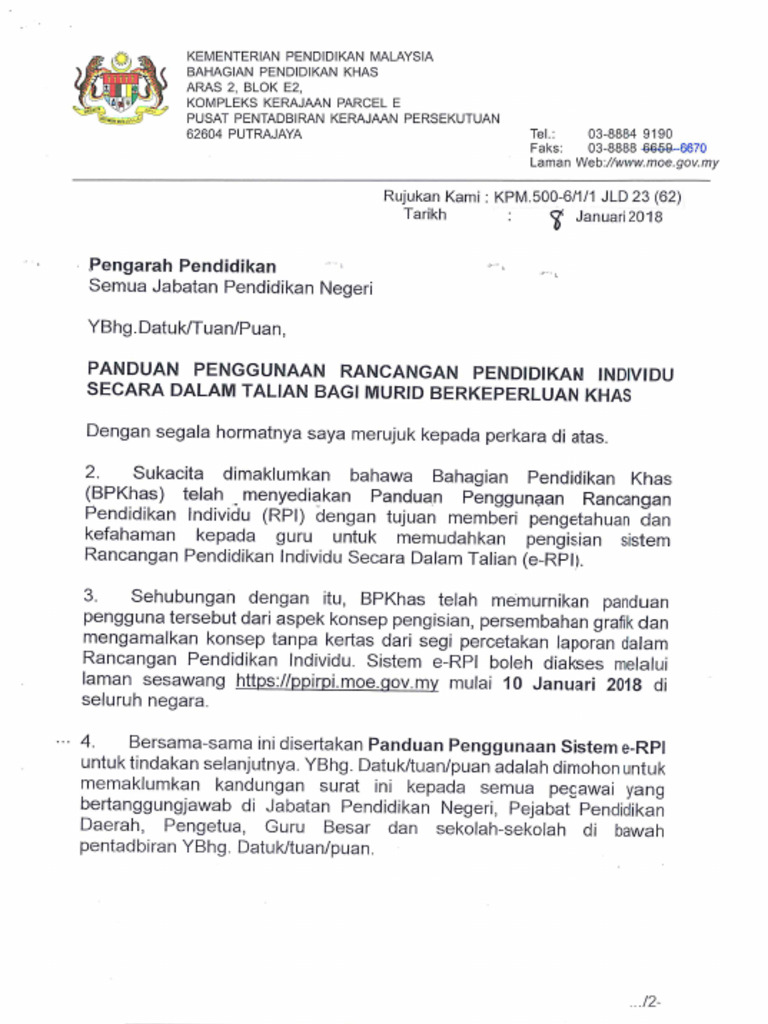 Panduan Pengguna Rpi 2018 Pdf