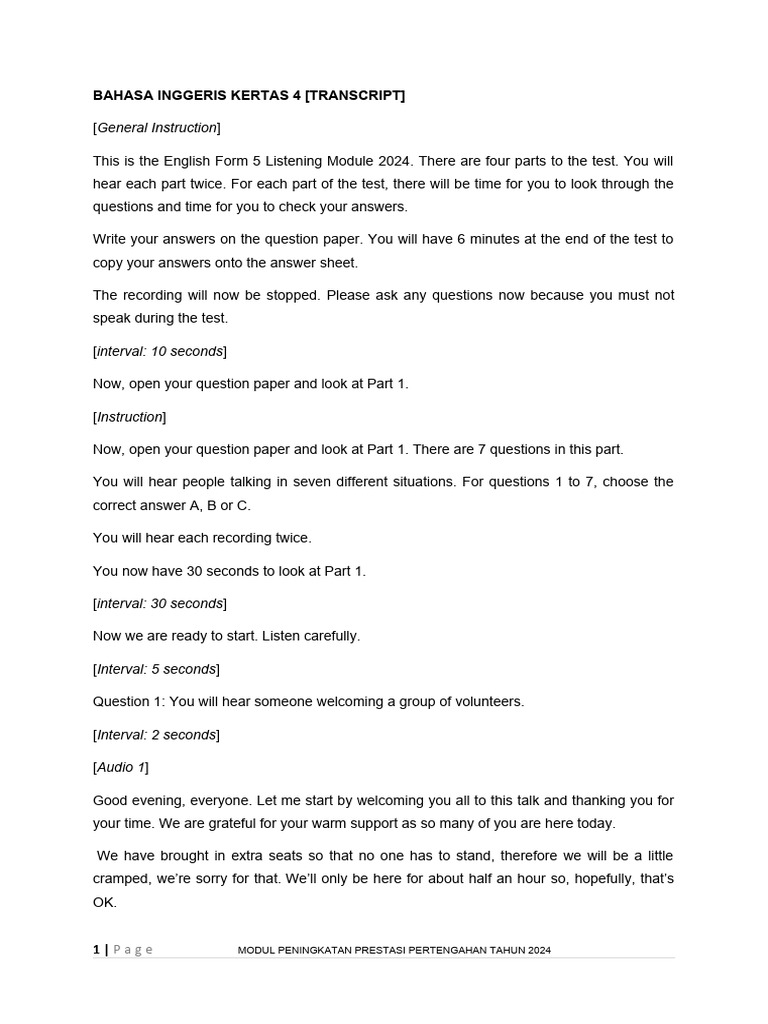 Listening Transcript | PDF | Clothing