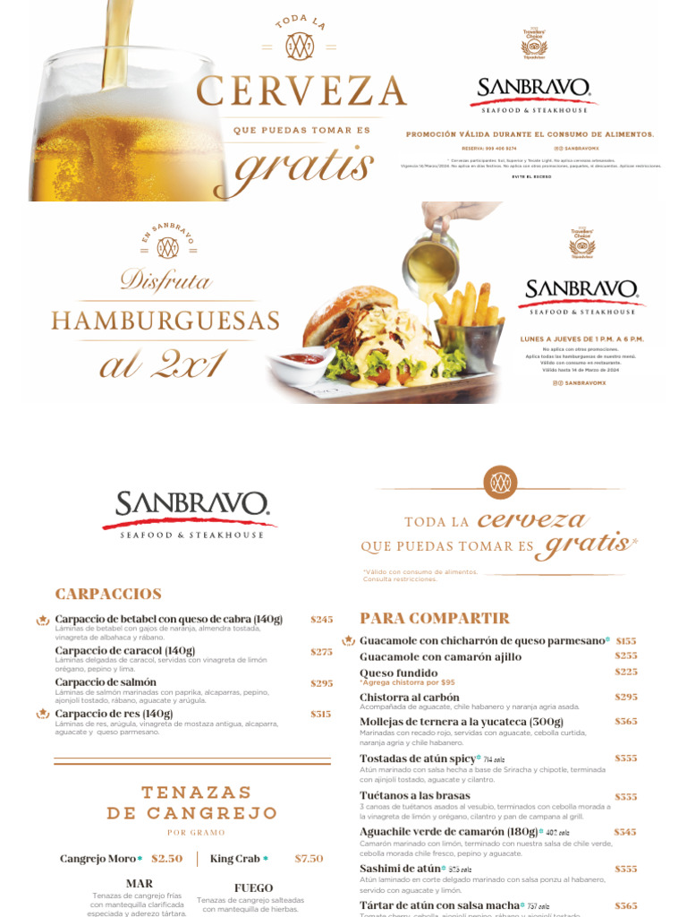 Sanbravo Menú 02ene 2024 | PDF | ensalada | filete