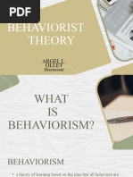 Behaviourism Theory by B.F Skinner PDF | PDF | Reinforcement | Behaviorism
