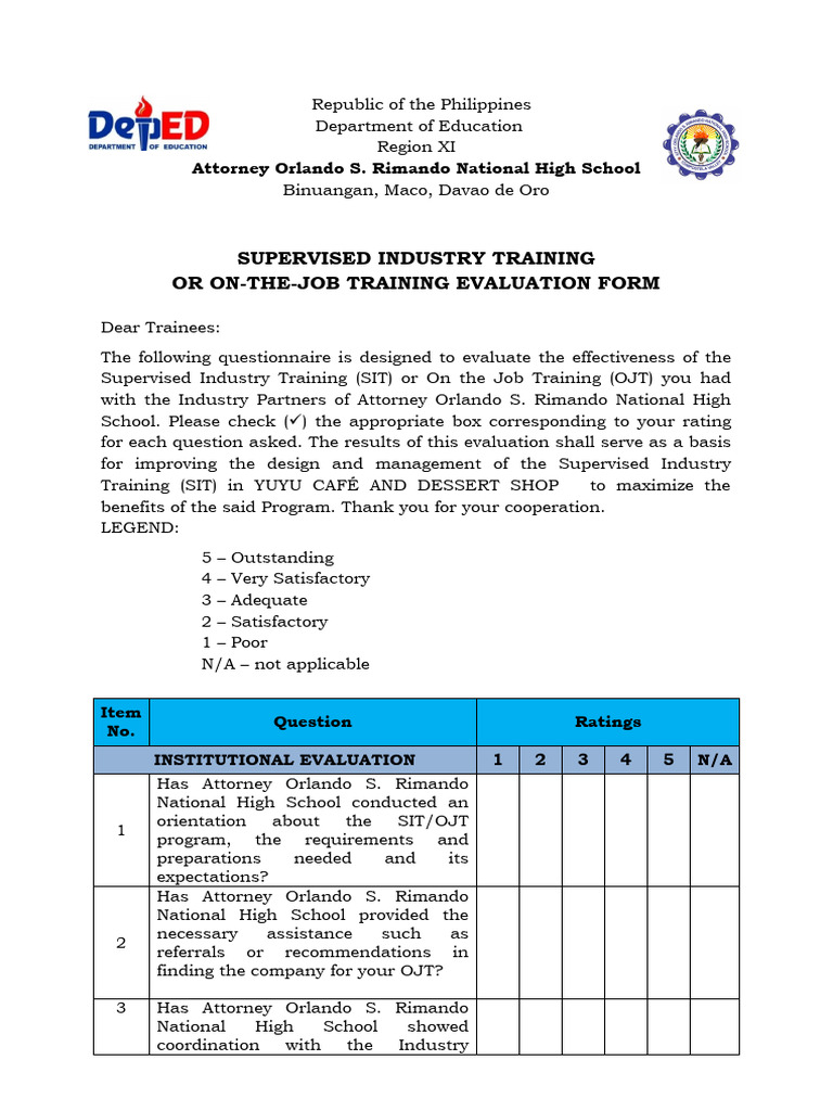 Supervised Industry Training-Done | PDF | Psychology | Behavior ...