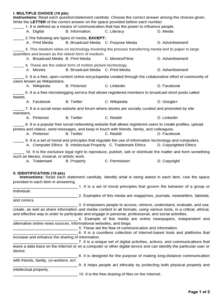 Ict Computer 10 3q Reviewer | PDF | Media (Communication) | Mass Media Ict Computer 10 3q Reviewer | PDF | Media (Communication) | Mass Media