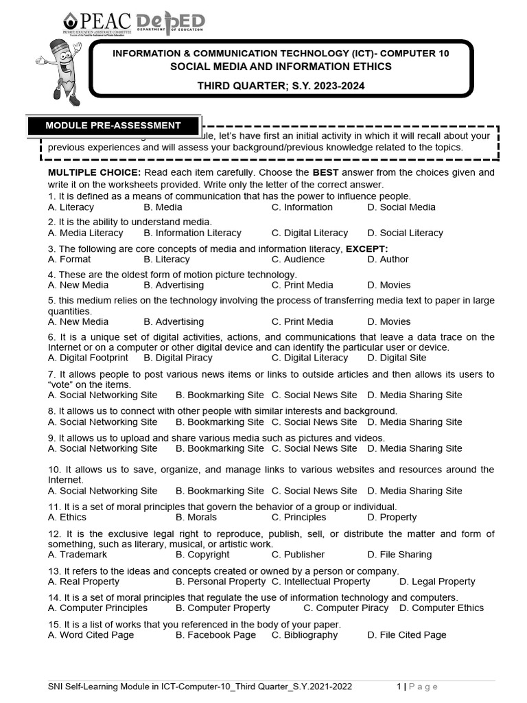 LM Ict Computer 10 3rd Q 1 | PDF | Mass Media | Media (Communication)
