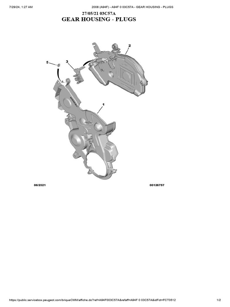 Peugeot Gear Housing Plugs Guide | PDF | Technology & Engineering