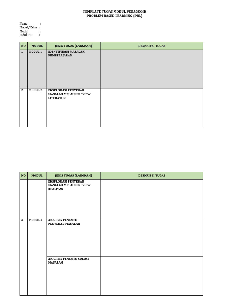 Nama: Mapel/Kelas: Modul: Judul PBL:: Template Tugas Modul Pedagogik Problem Based Learning (PBL ...
