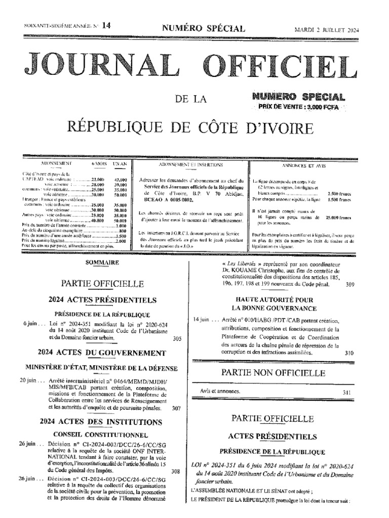 Loi Modifiant Code Urbanisme Et Domaine Foncier Urbain-Modif | PDF