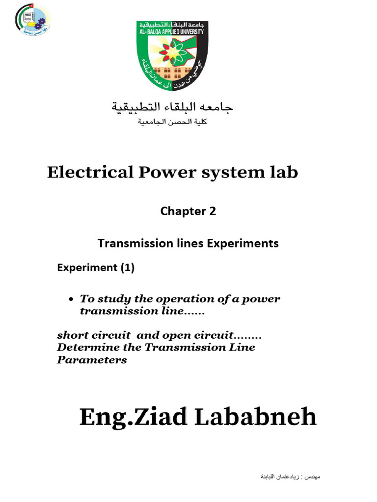 Transmission Line Short Circuit And Open Circuit 2 Pdf Electric Power Transmission