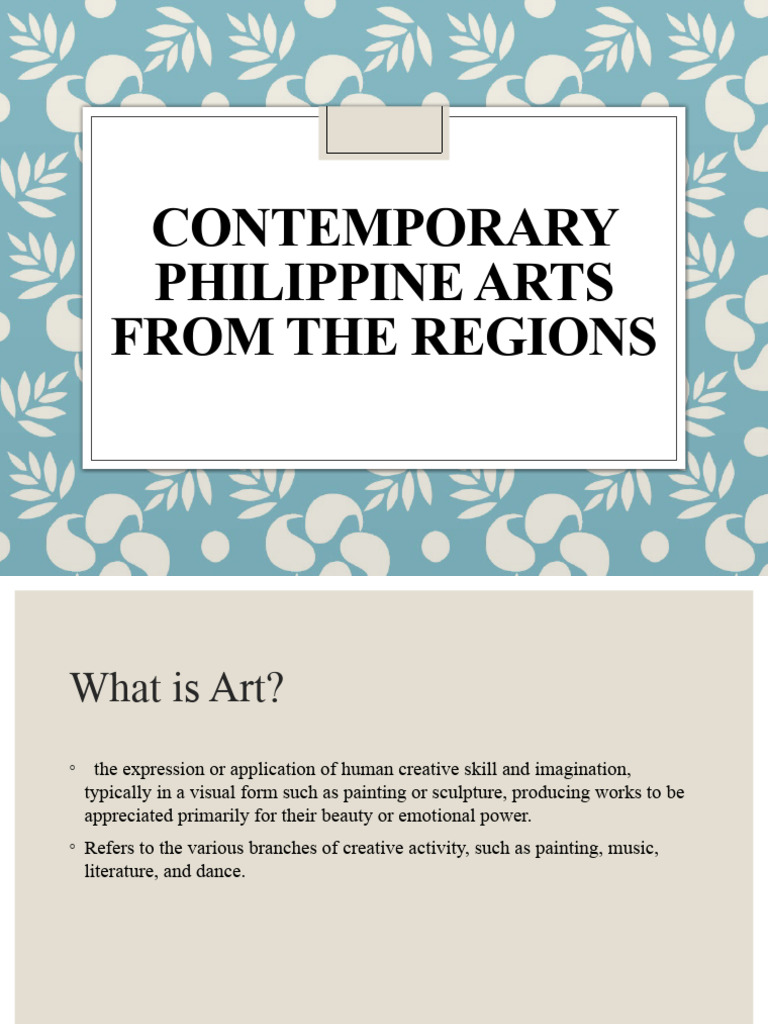 Contemporary Philippine Arts From The Regions Lesson 1 | PDF | The Arts ...