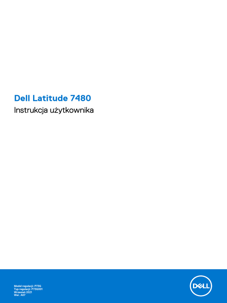 Latitude 14 7480 Laptop - Owners Manual - Po PL | PDF