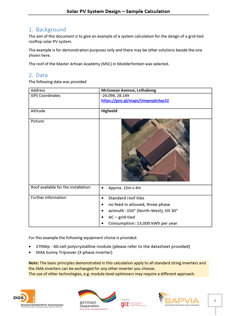 10 - Exercise PV SystemCalculation Extra | PDF | Photovoltaic System ...