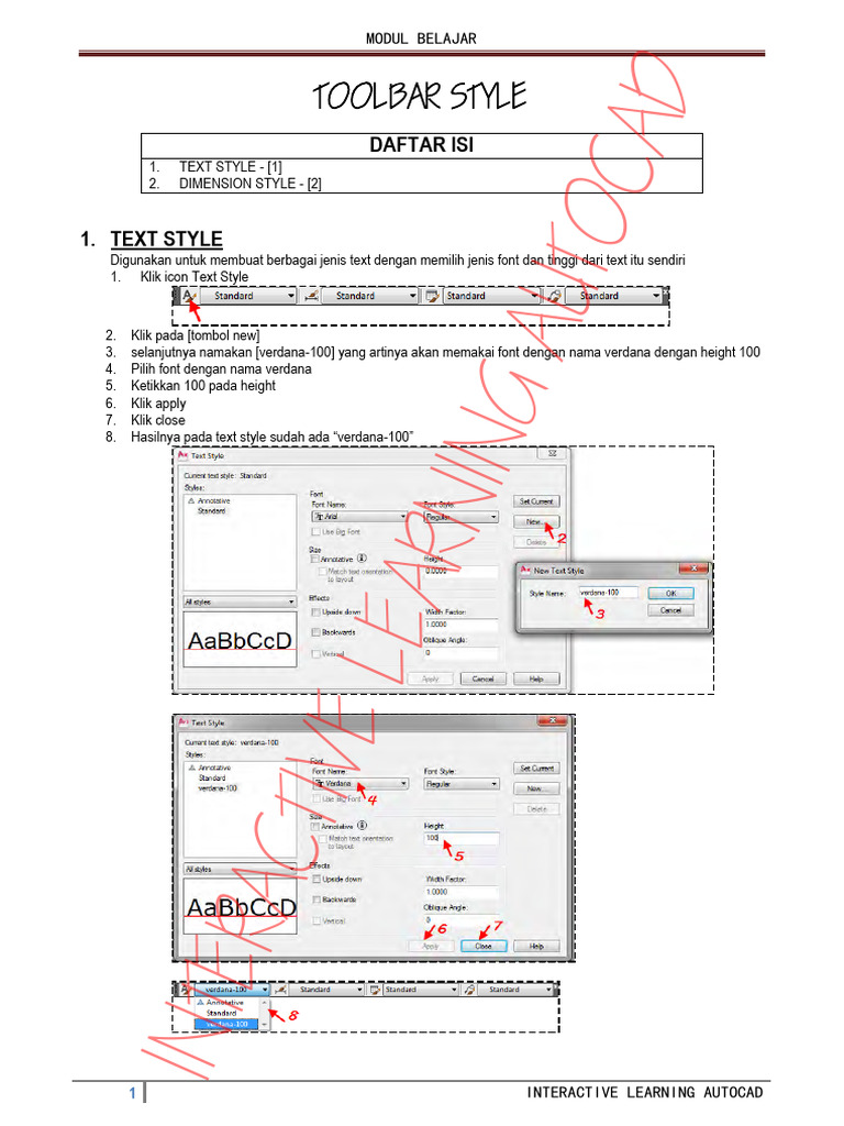 Gaya Toolbar dalam AutoCAD | PDF