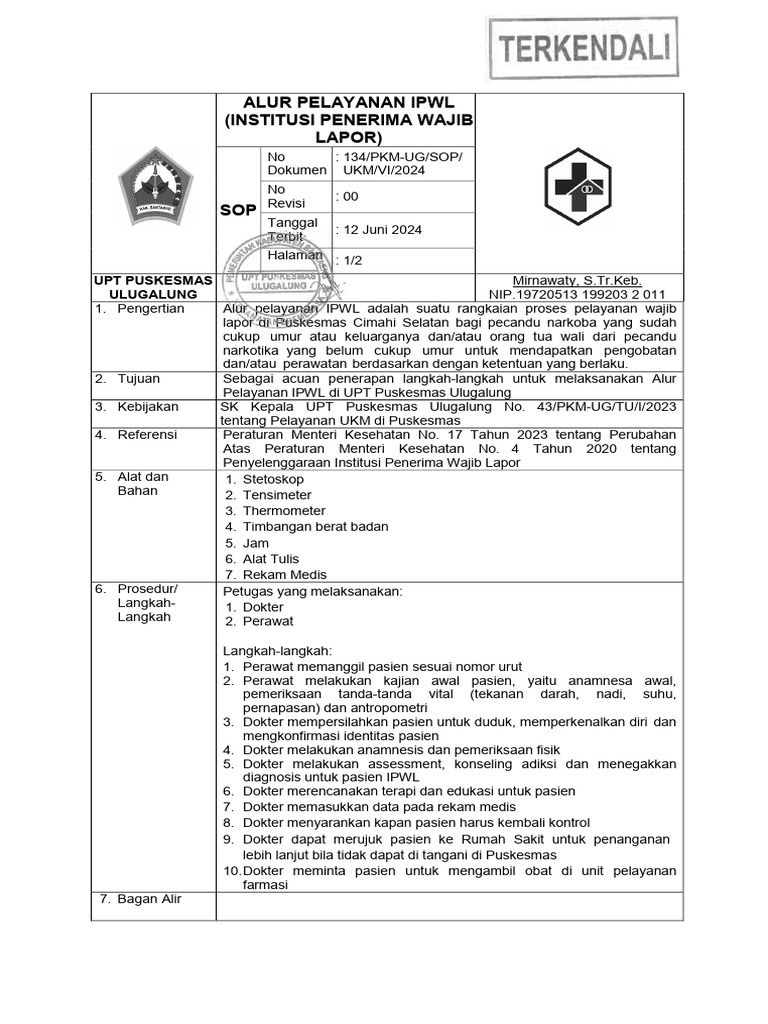 SOP Alur Pelayanan IPWL Scan | PDF