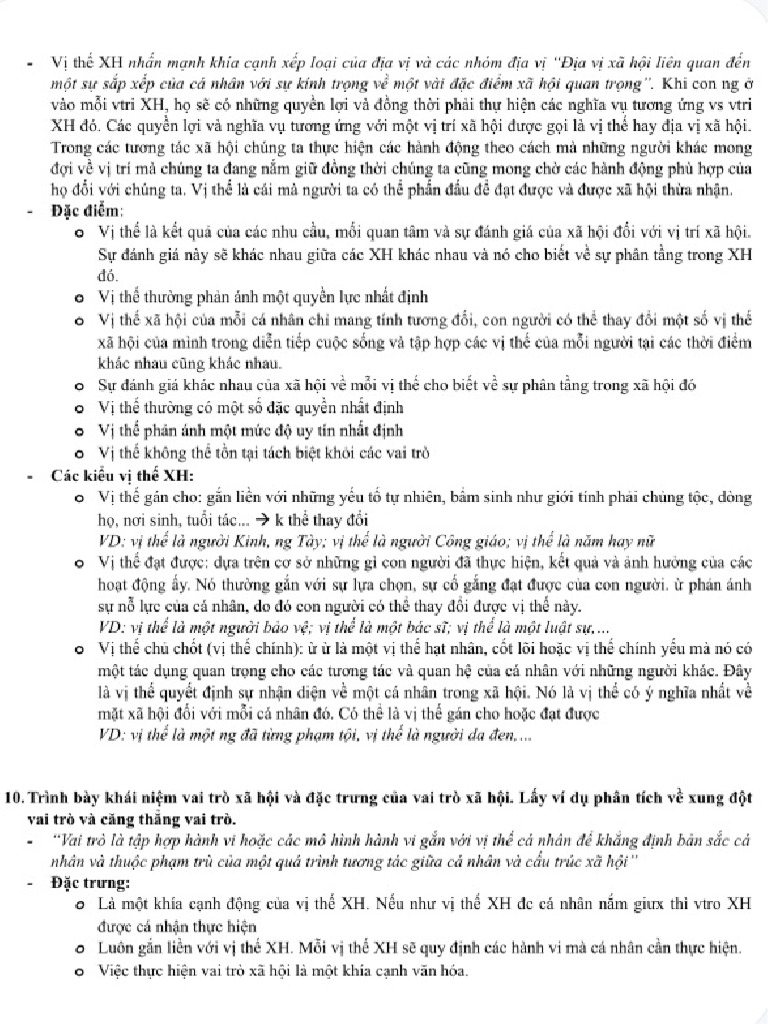 Cách Làm Tự Luận XHH | PDF