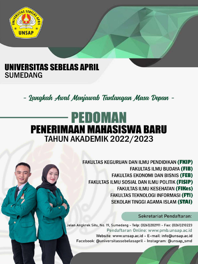 Buku Pedoman PMB Unsap 2022 | PDF