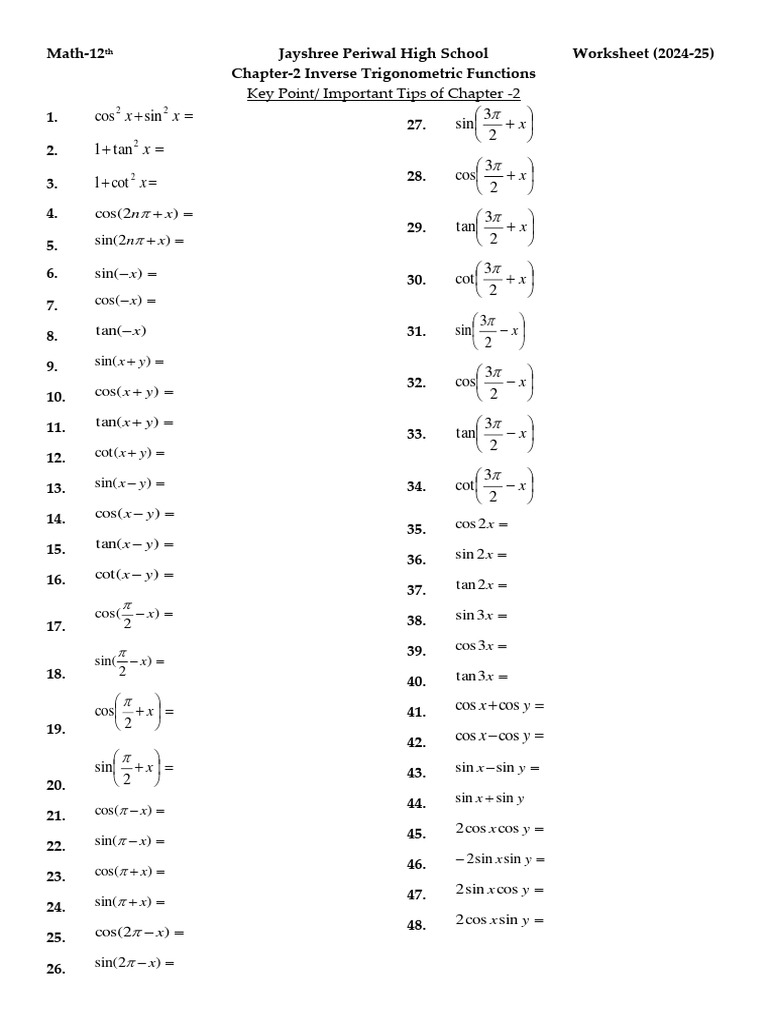Chapter 2 | PDF | Function (Mathematics) | Trigonometric Functions