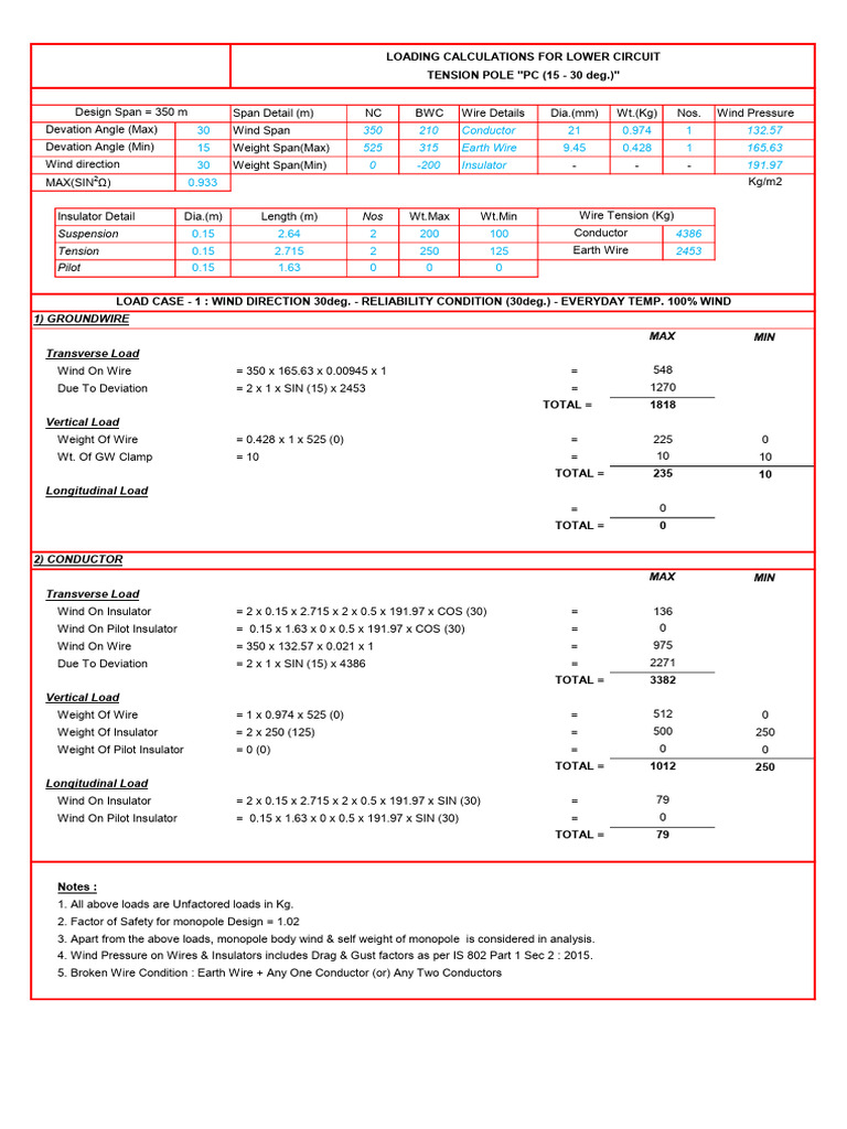 03-Loading Calculation | PDF | Insulator (Electricity) | Electrical ...