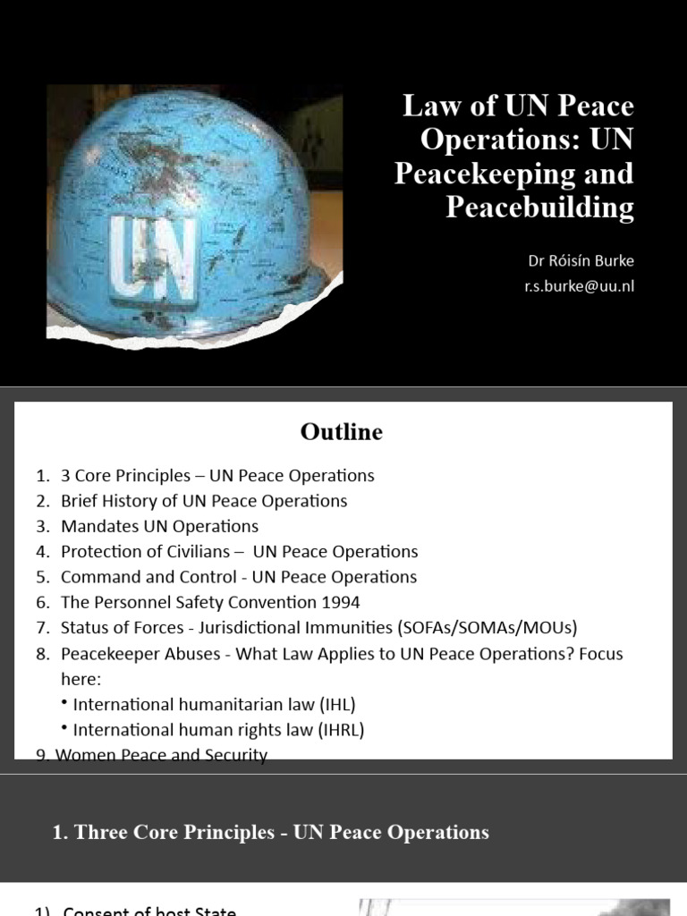 UN Peace Operations: Law and Principles | PDF | International Human ...
